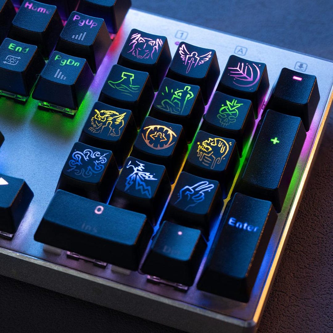 DND Baldur's Gate 3 Spells Keycap Set, Artisan Keycaps, Custom Keys for ...