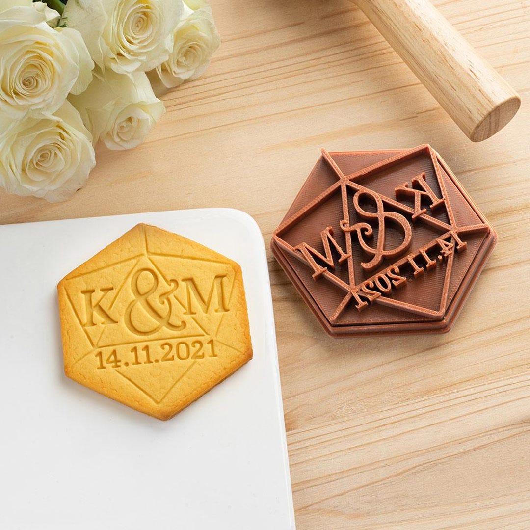 Custom Name DND Dice Wedding Cookie Cutter, 3D Printed Biscuit Baking ...