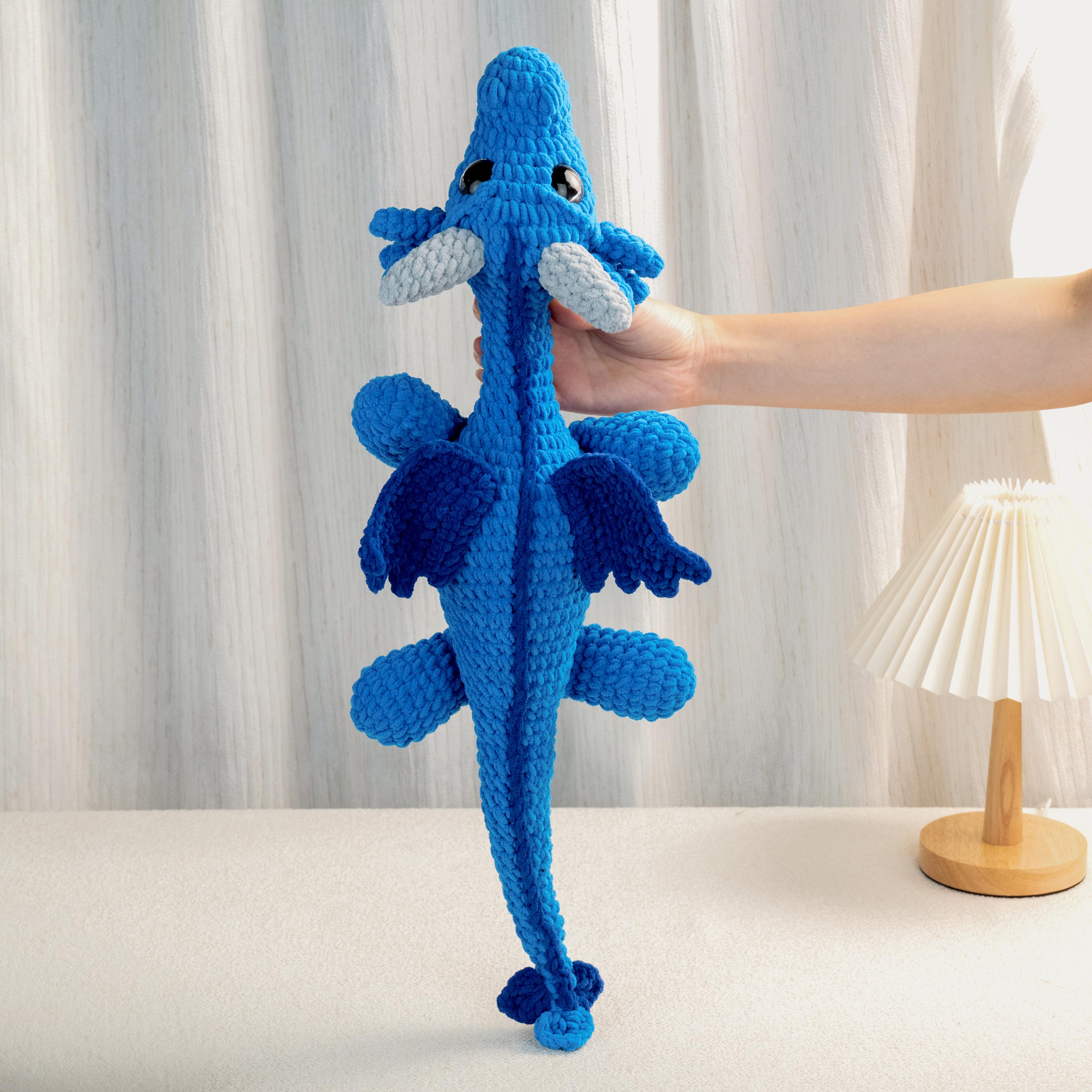 Handmade Crochet Dragon Plush Toy, Morningstar Tail Feathertail ...