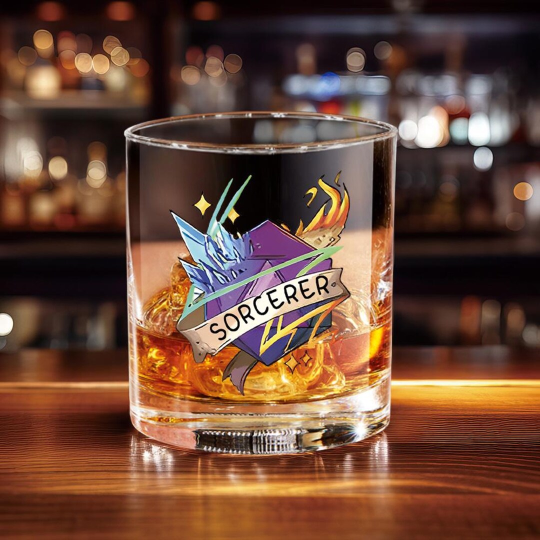 Personalized DND Whiskey Glass With Name, DND Class Whiskey Rock ...