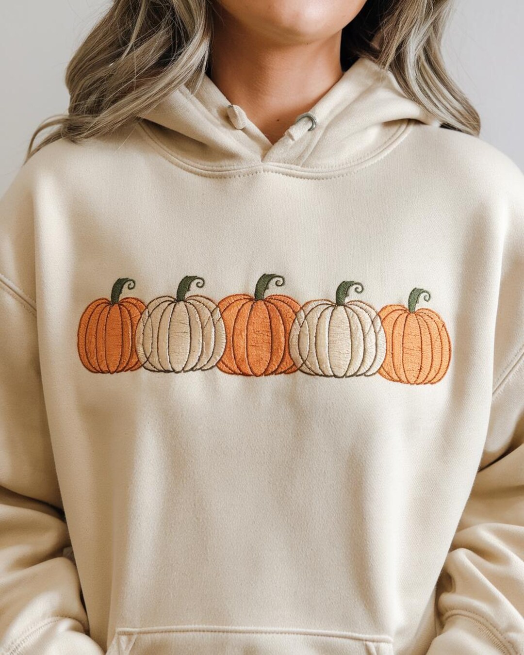 Retro Embroidered Pumpkin Shirt, Embroidered Fall Sweatshirt, Retro ...