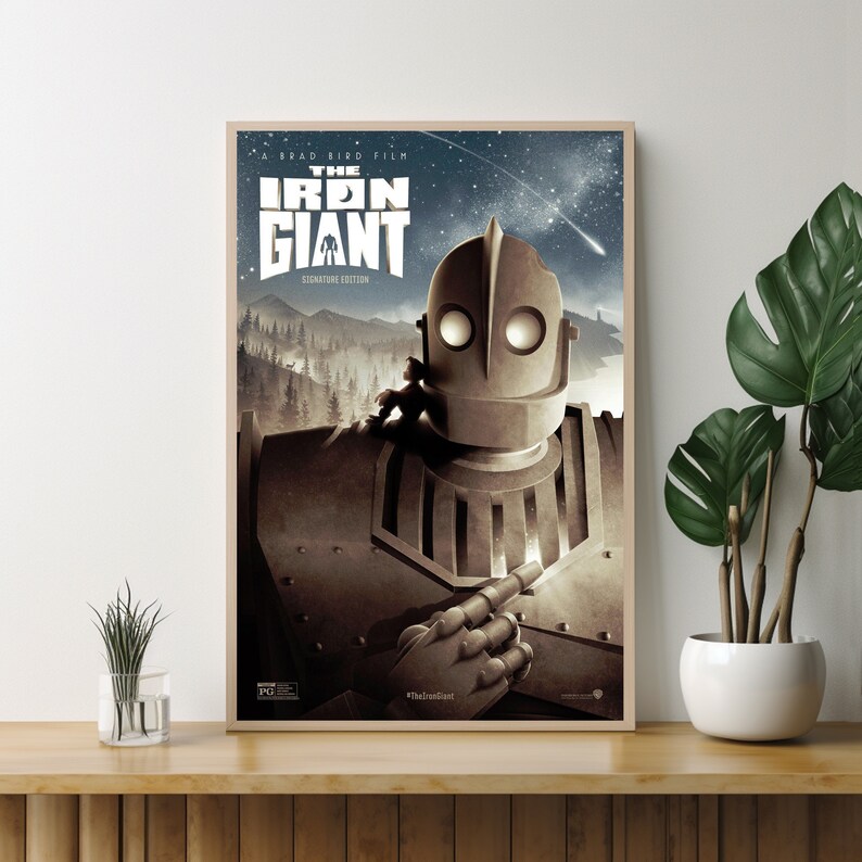 The Iron Giant Poster,gift for Friends,unique Wall Art,custom Movie ...
