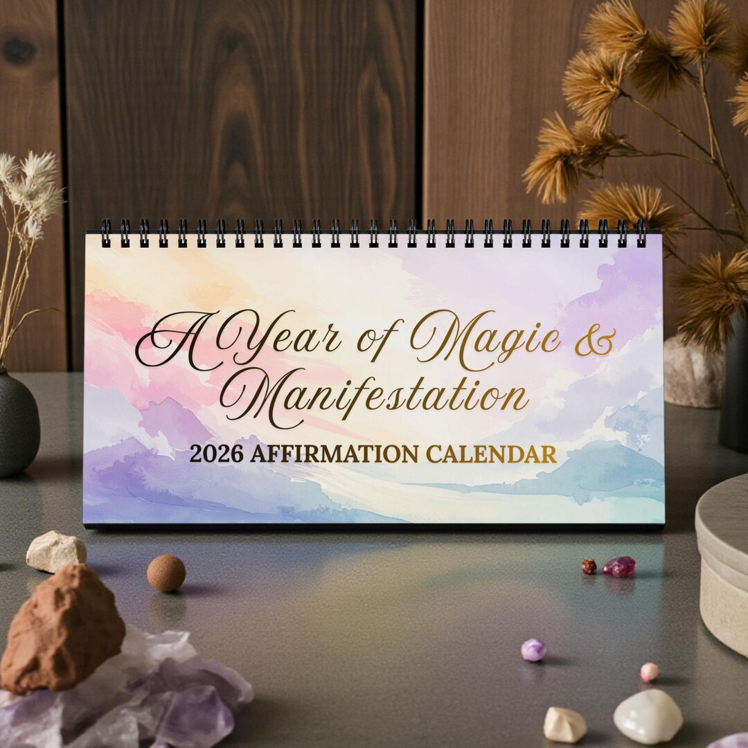 2026 Desk Calendar Affirmation Aesthetic Decor Positive Manifestation ...
