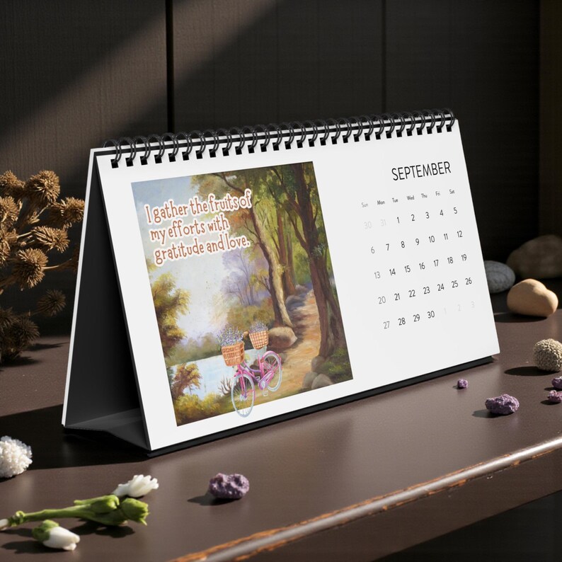 2026 Desk Calendar Affirmation Aesthetic Decor Positive Manifestation ...