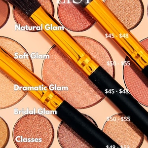 Makeup Price List, Makeup Template, DIY Template, Canva Template, DIY ...