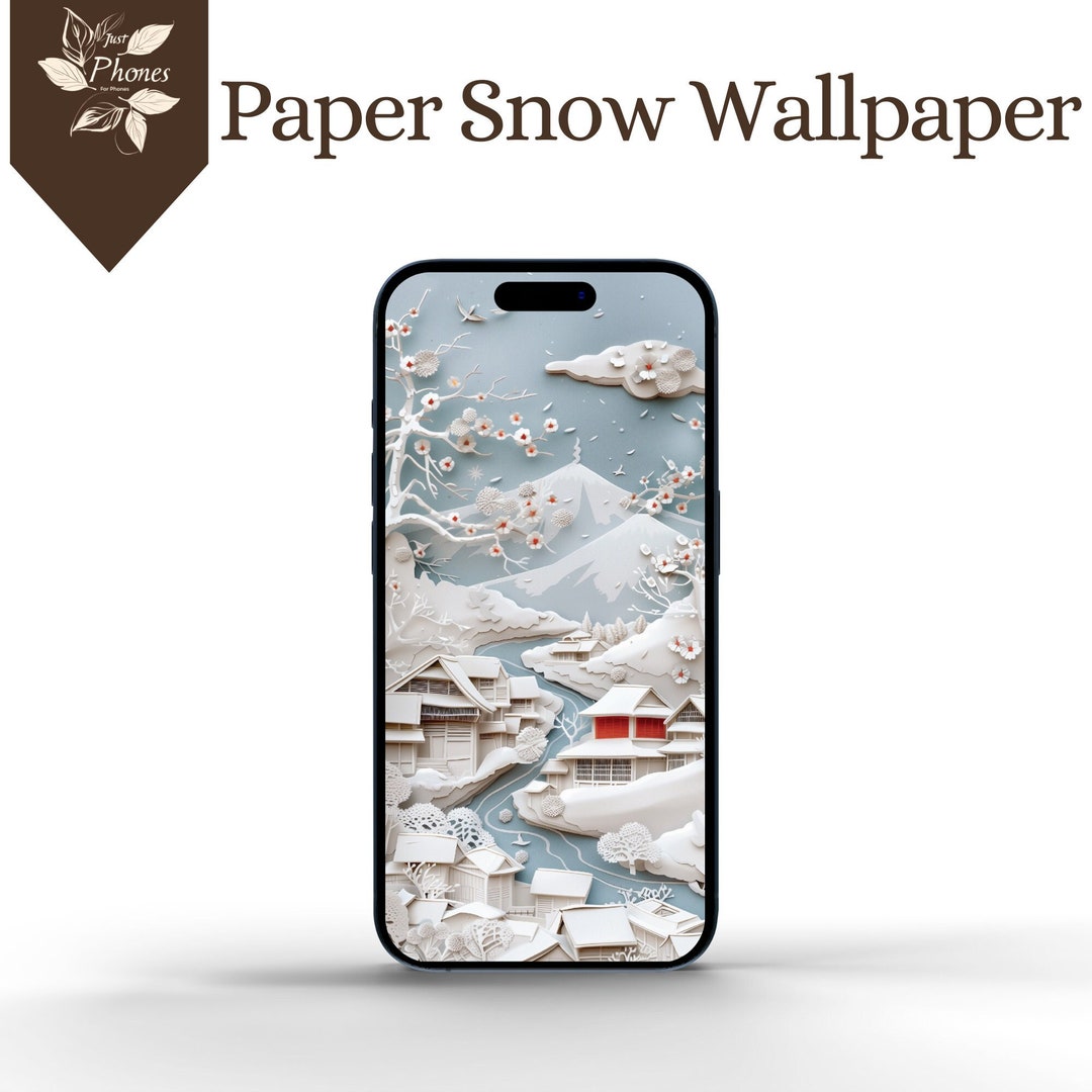 Paper Snow Village iPhone 4K Wallpaper, Zen Origami Aesthetic ...