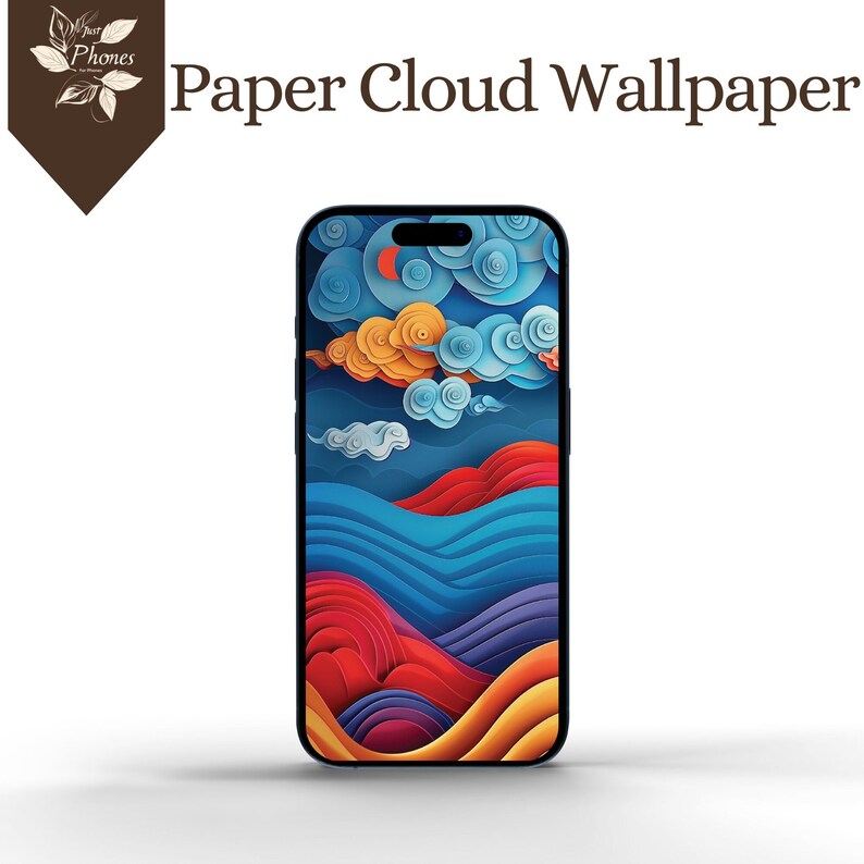 Papercraft Clouds iPhone 4K Wallpaper, Zen Origami Aesthetic ...