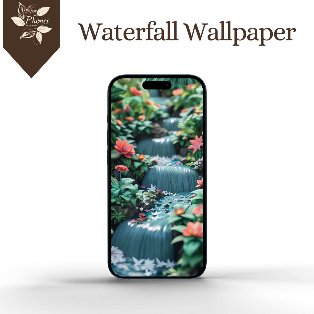 Papercraft Waterfall iPhone 4K Wallpaper, Zen Aesthetic, Papercraft ...