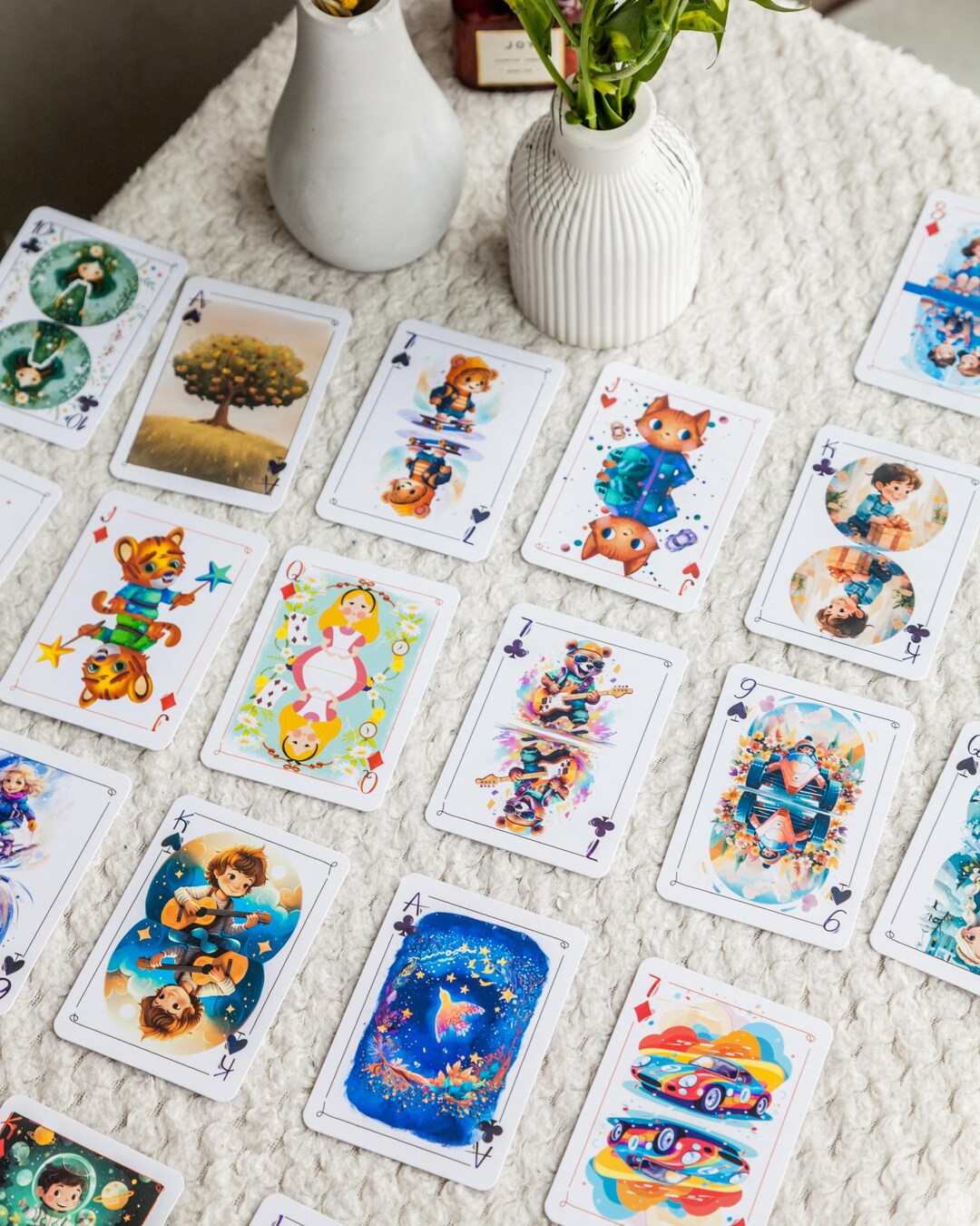 Illustrated Playing Card Pack / Deck of 36 Cards / Watercolour ...