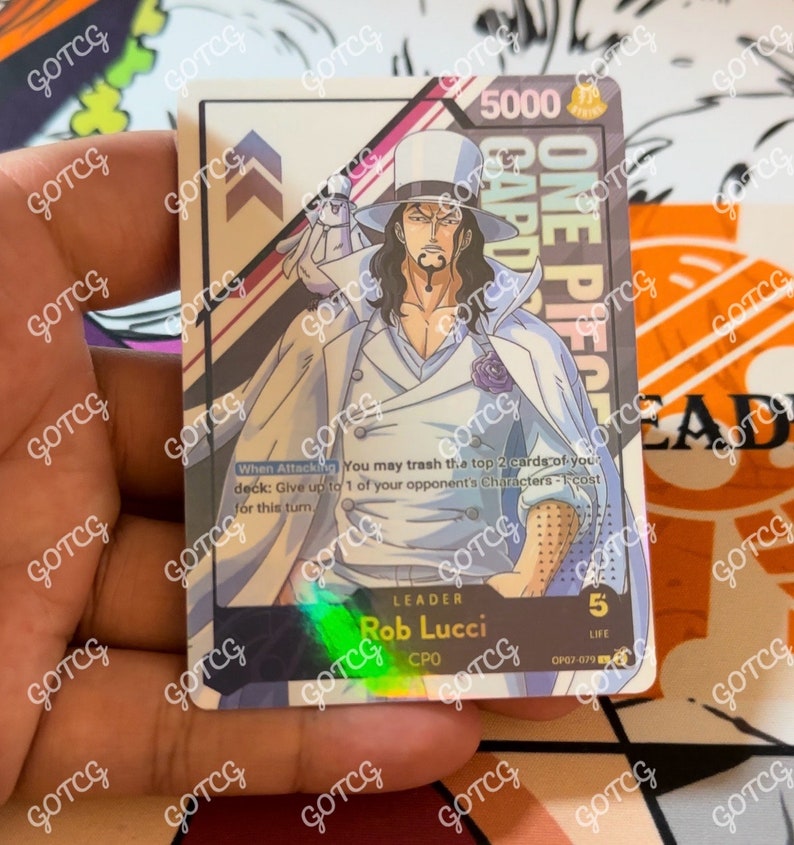 Lucci Custom Leader CHAMPIONSHIP Black OP07 Holographic Handmade Custom ...