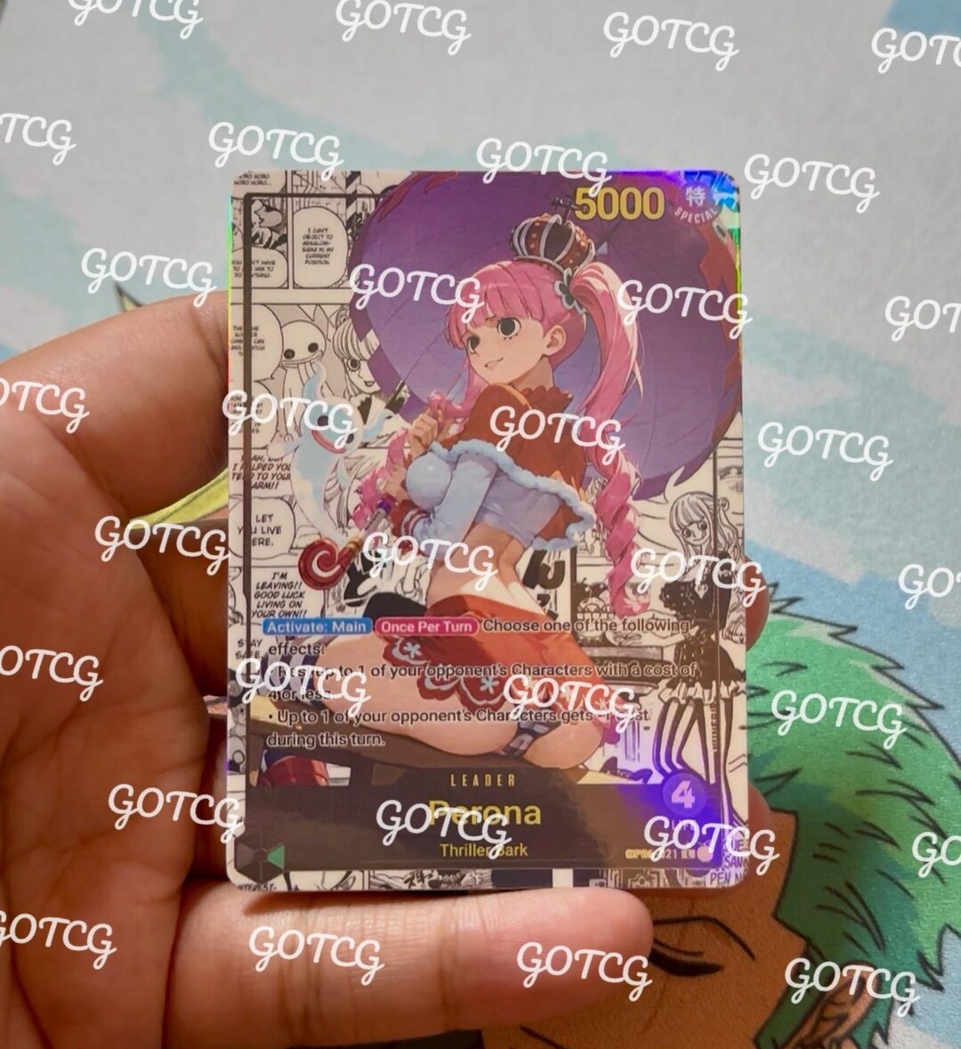 Perona WAIFU Custom Leader Manga - Green Black OP06 - Holographic ...