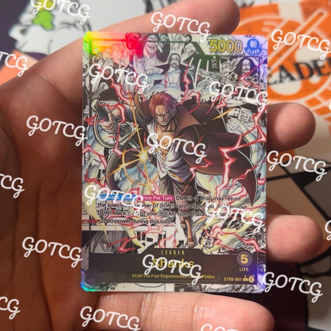 Shanks Custom Leader Manga - Purple ST05 - Holographic Handmade ...