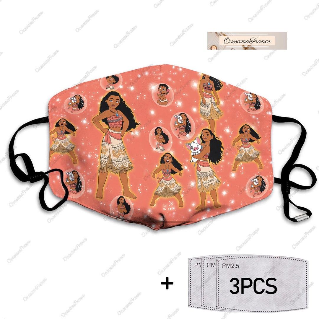 Moana Face Mask, Classic Moana Special Designed Face Mask, Moana Disney ...