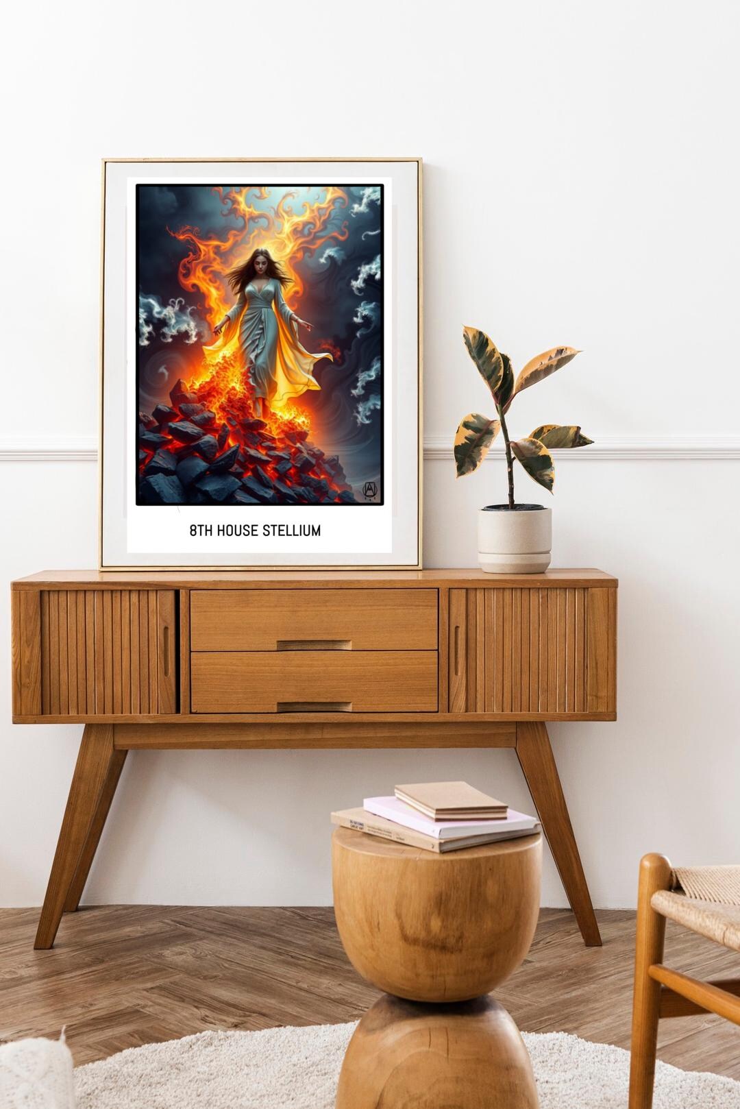 8th House Stellium Ruled by Scorpio Pluto, Astrology Artwork, Gift for ...