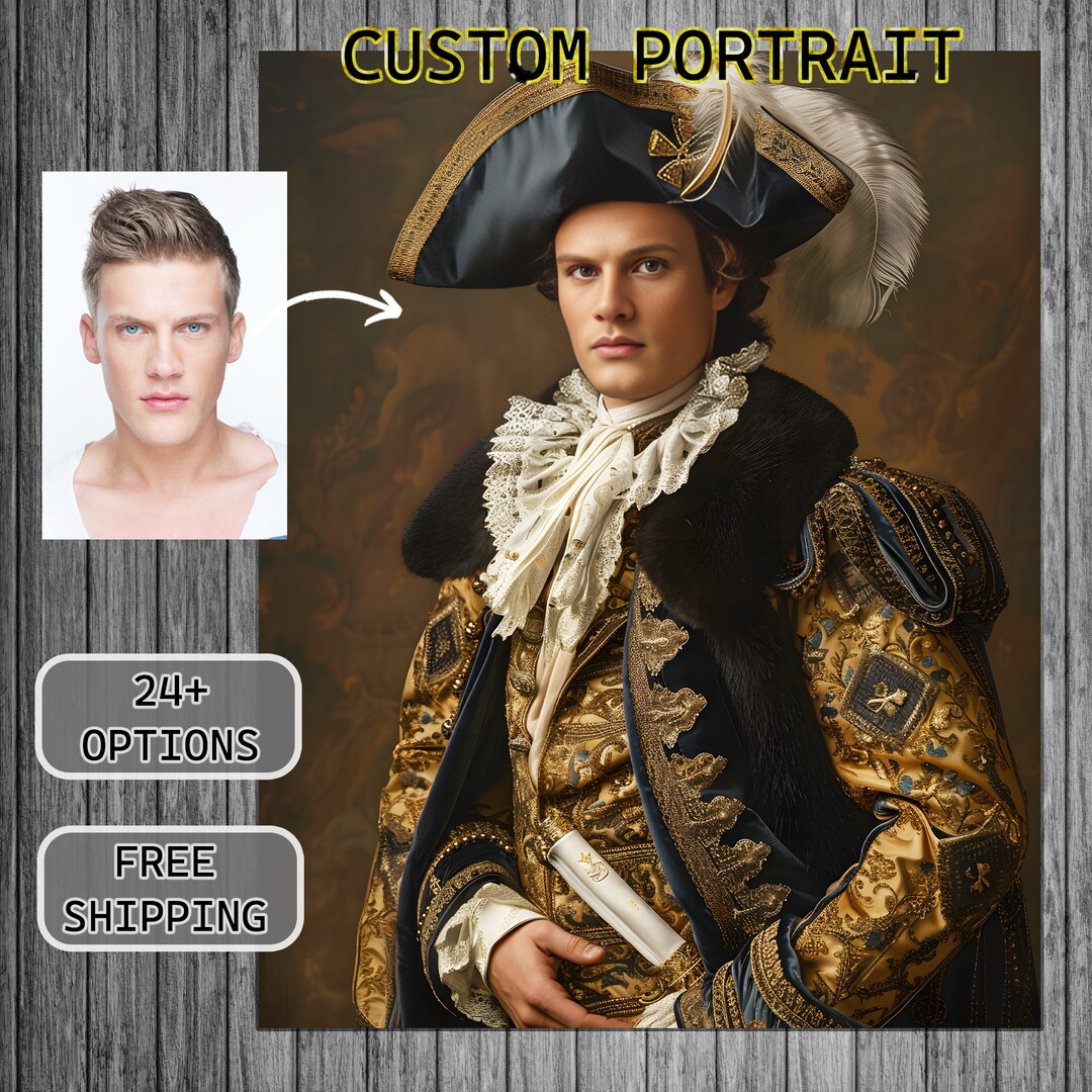 Custom Royal Portrait for Him, Renaissance Portrait, Historical ...