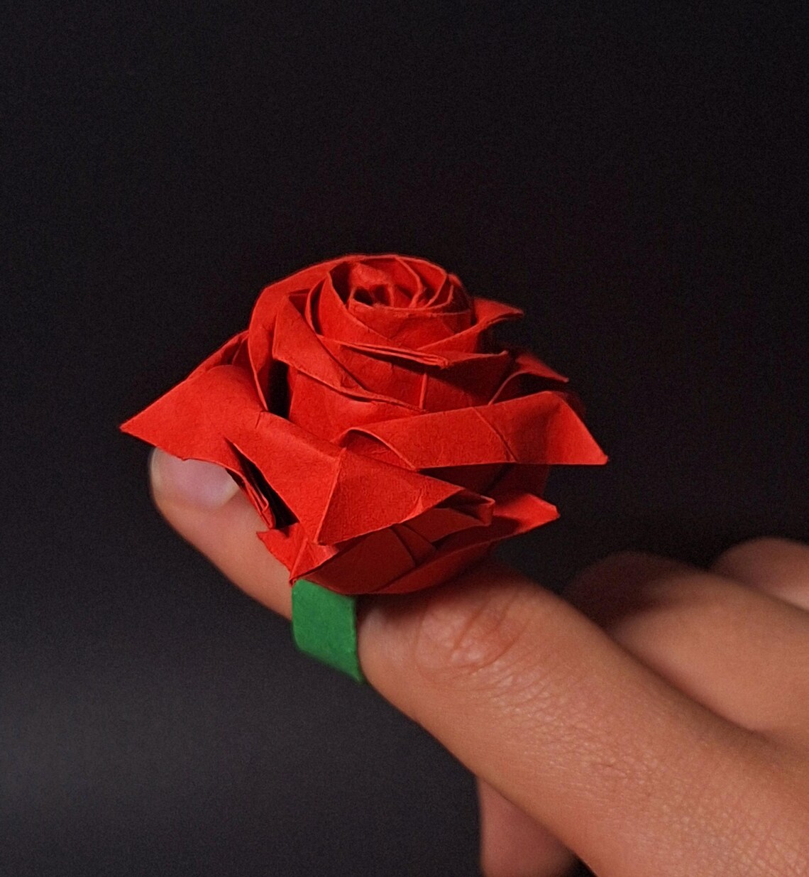 Handmade Origami Rose Rings - Etsy