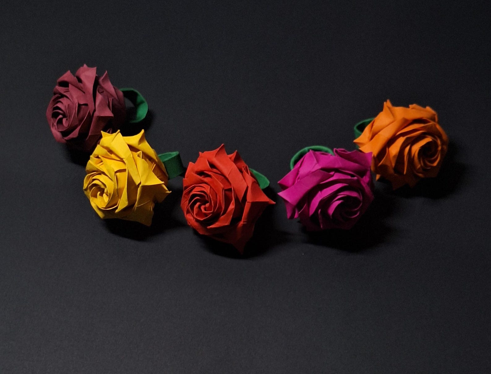 Handmade Origami Rose Rings - Etsy