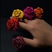 Handmade Origami Rose Rings - Etsy