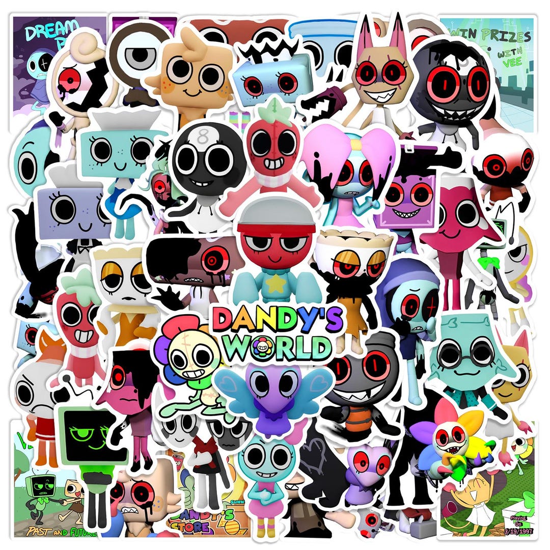50 Pcs Dandy's World Game Creative Stickers Luggage Laptop Phone ...