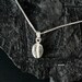 Sterling Silver Coffee Bean Pendant Coffee Necklace Silver Coffee Bean Jewelry Coffee Gift ...