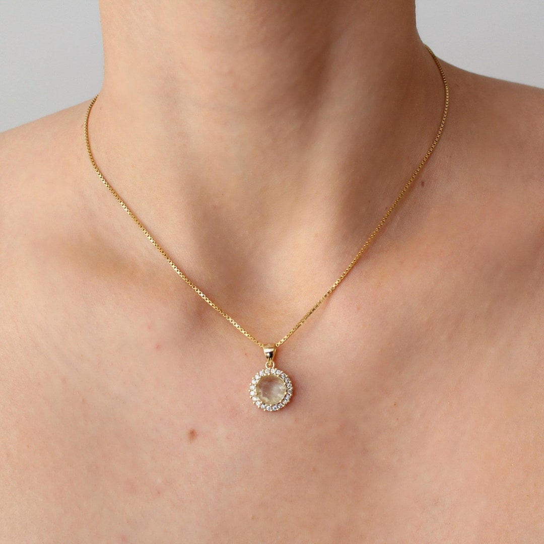 8mm Libyan Desert Glass Pendant Silver Jewelry - Real Libyan Glass ...