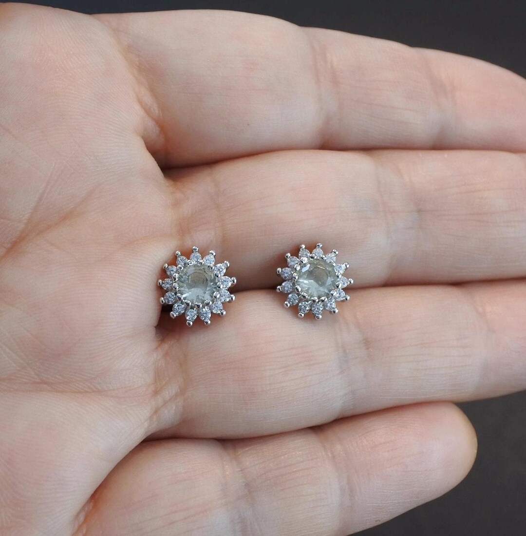 5mm Libyan Desert Glass Earrings Silver Jewelry Libyan Glass- Golden ...