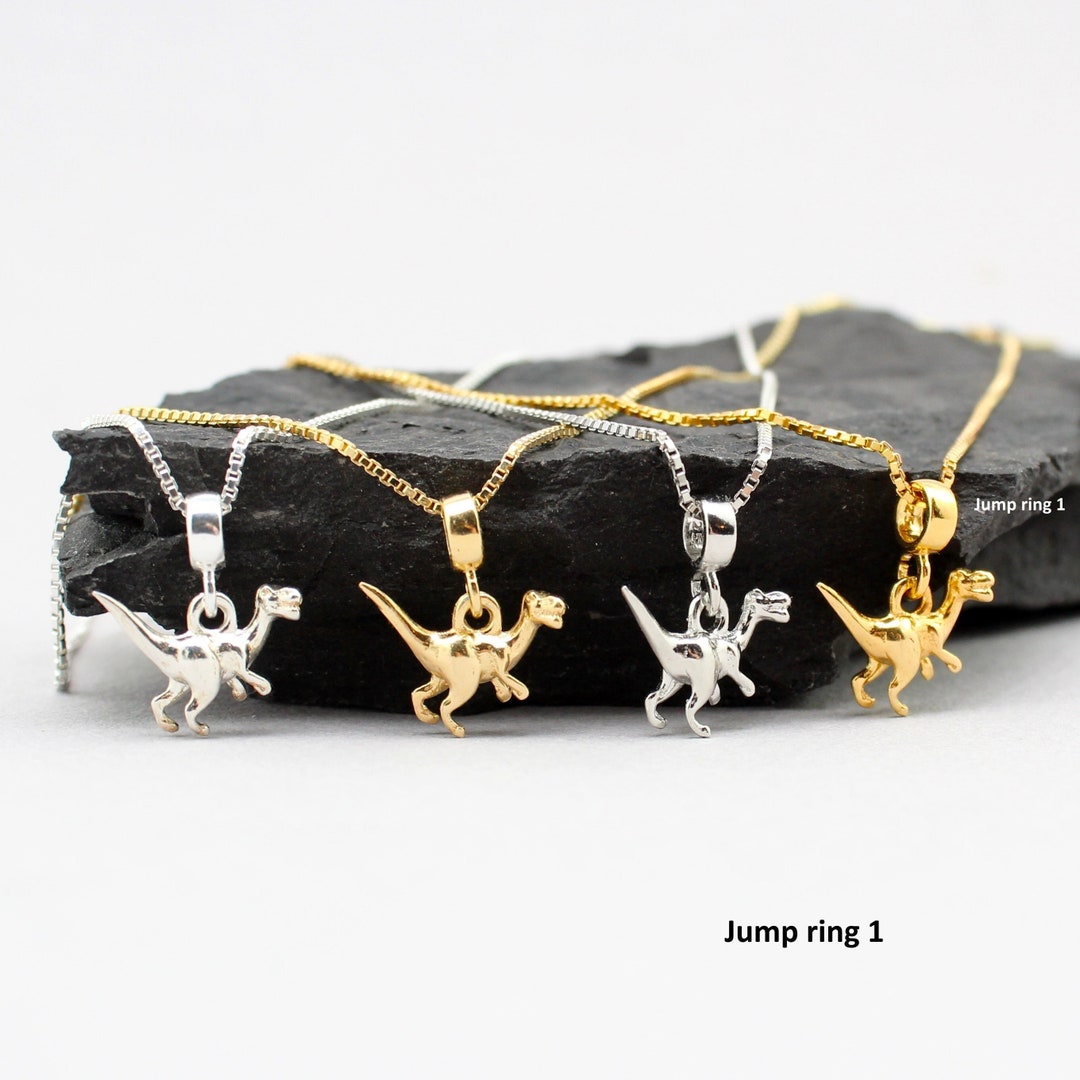 Sterling Silver T-rex Dinosaur Necklace - 24K Gold & Platinum Options ...