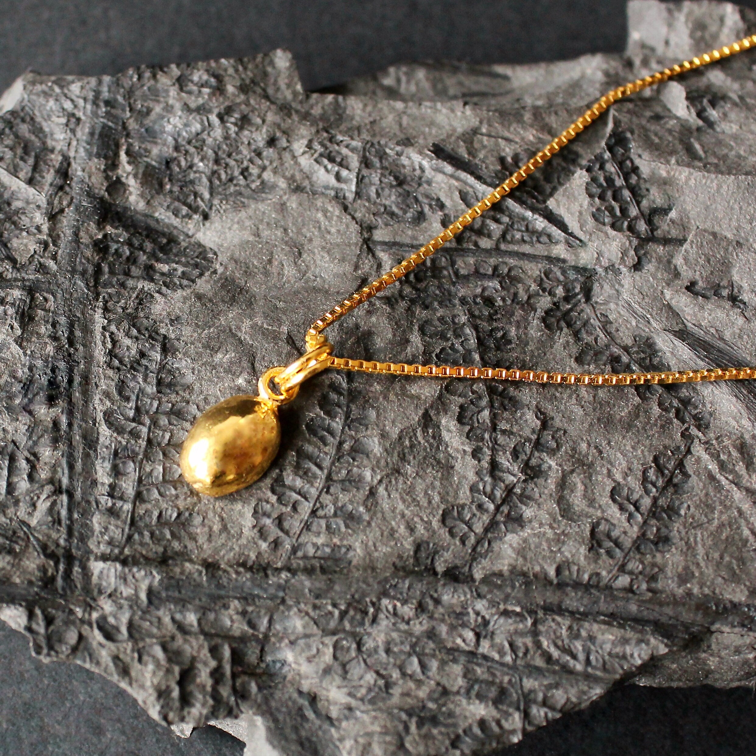 Sterling Silver Coffee Bean Pendant Coffee Necklace Silver Coffee Bean ...