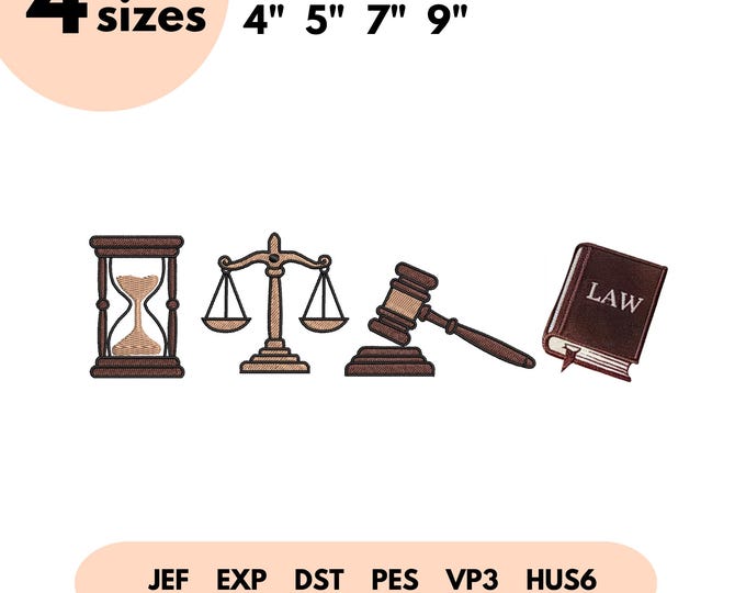 Lawyer Embroidery Design, Born to Argue Embroidery File, Scales of ...