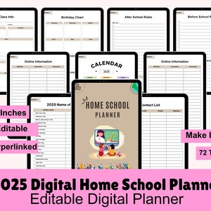 Homeschool Plan 2025 2026 Printable Planner Rainbow Home School ...