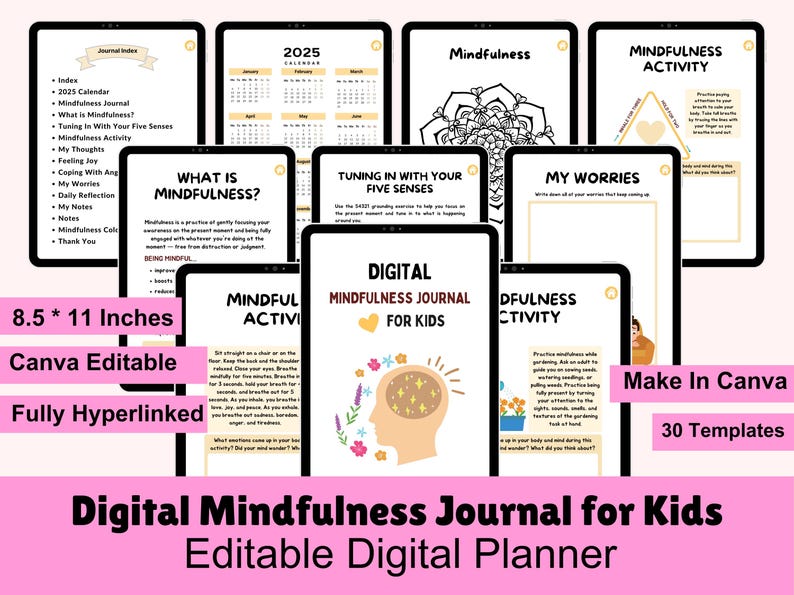 Fun Mindfulness *for Kids* Printable Workbook | Practice Mindfulness ...