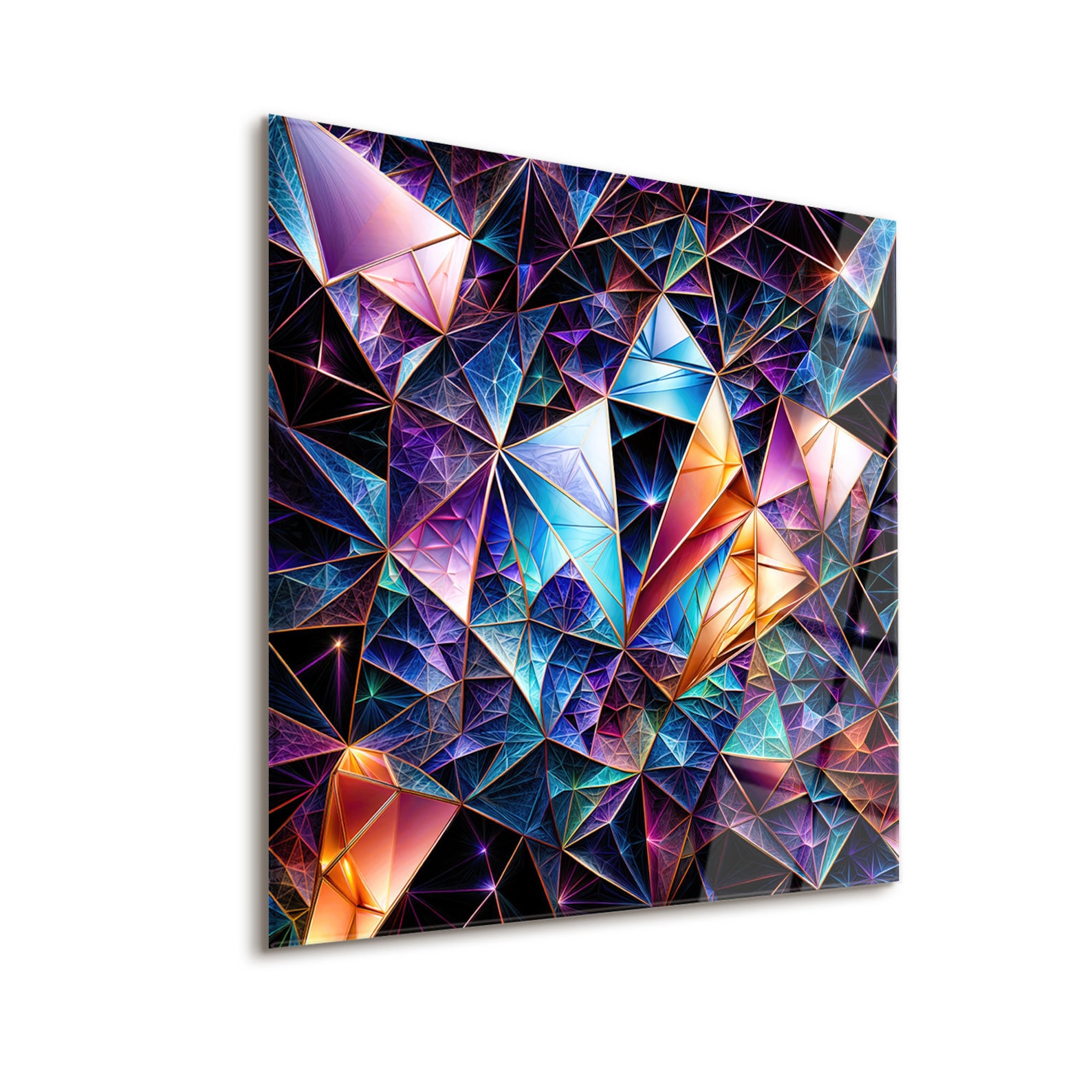 Refractive Tempered Glass, Elegant Home Decor Glass Art, Asymmetric ...