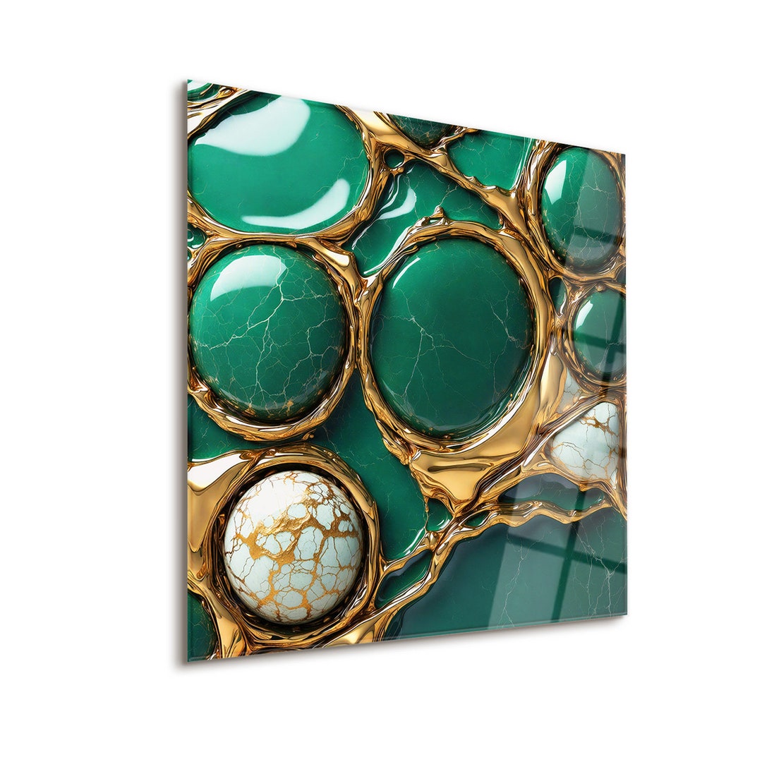 Bright Memories Tempered Glass Wall Decor, Modern Circular Glass Poster ...