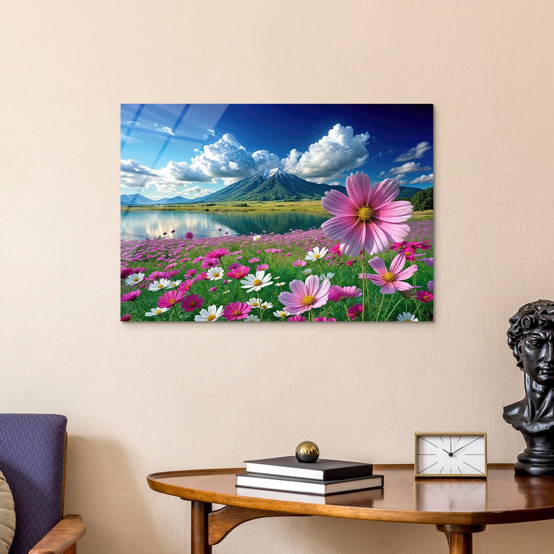 Cosmos - Tempered Glass Wall Art, Home Decor, Wall Hangings, Natural ...