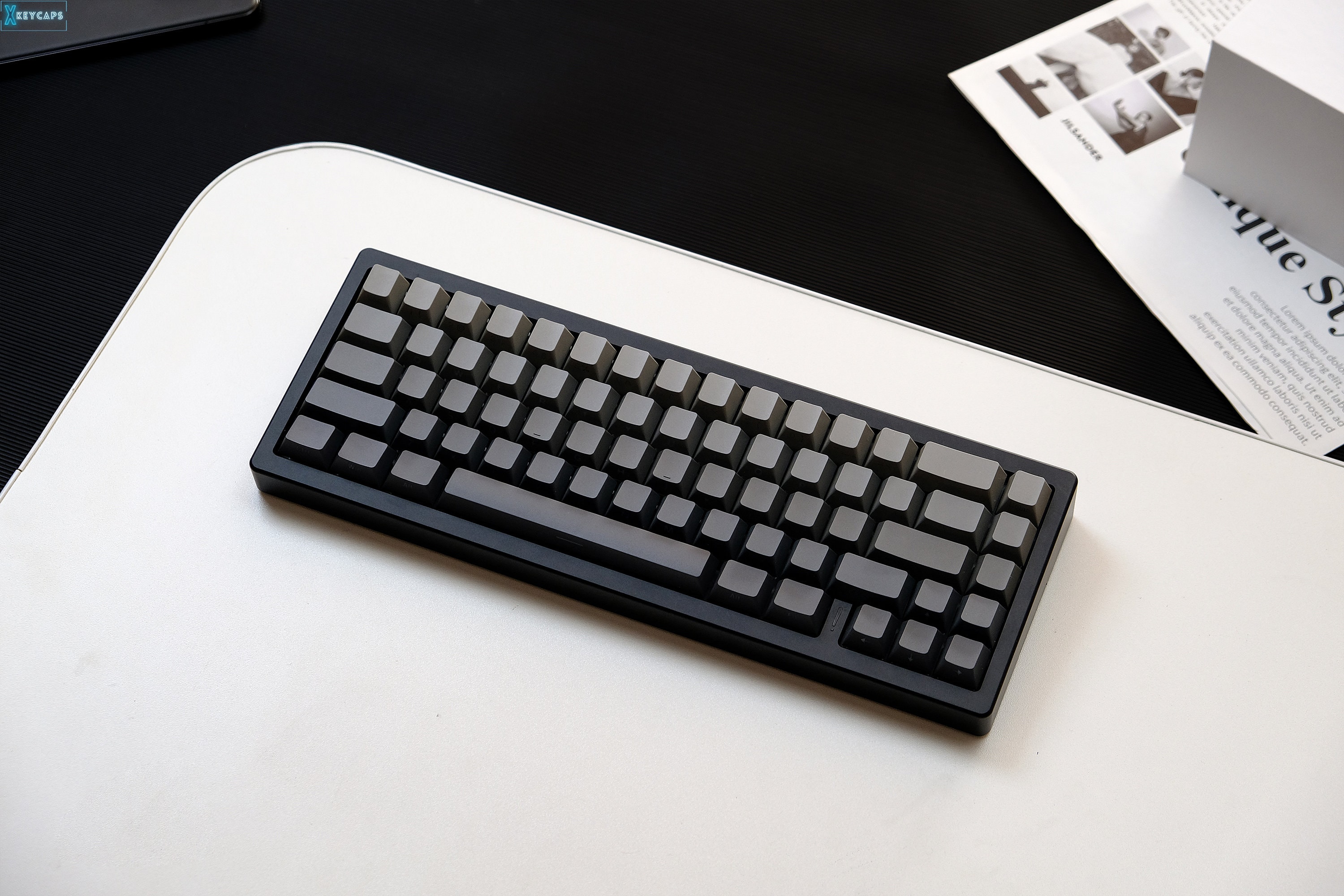 Cool Black Gradient Backlit PBT ISO Keycap Set for Mechanical Keyboard ...