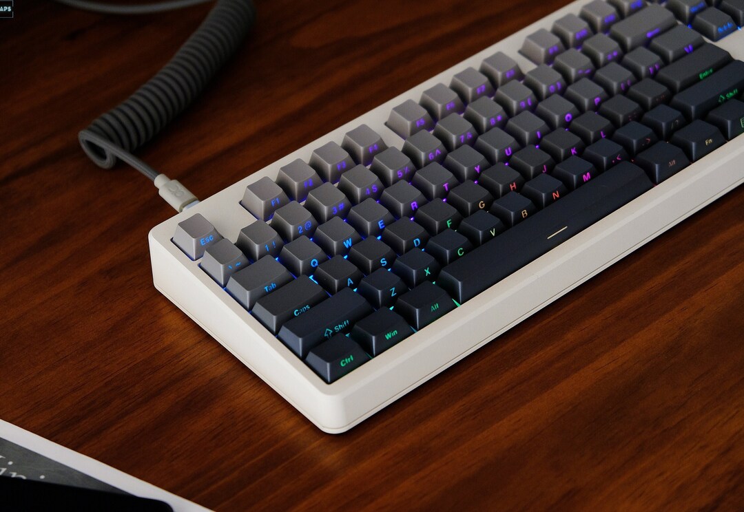 Cool Black Gradient Backlit PBT ISO Keycap Set for Mechanical Keyboard ...