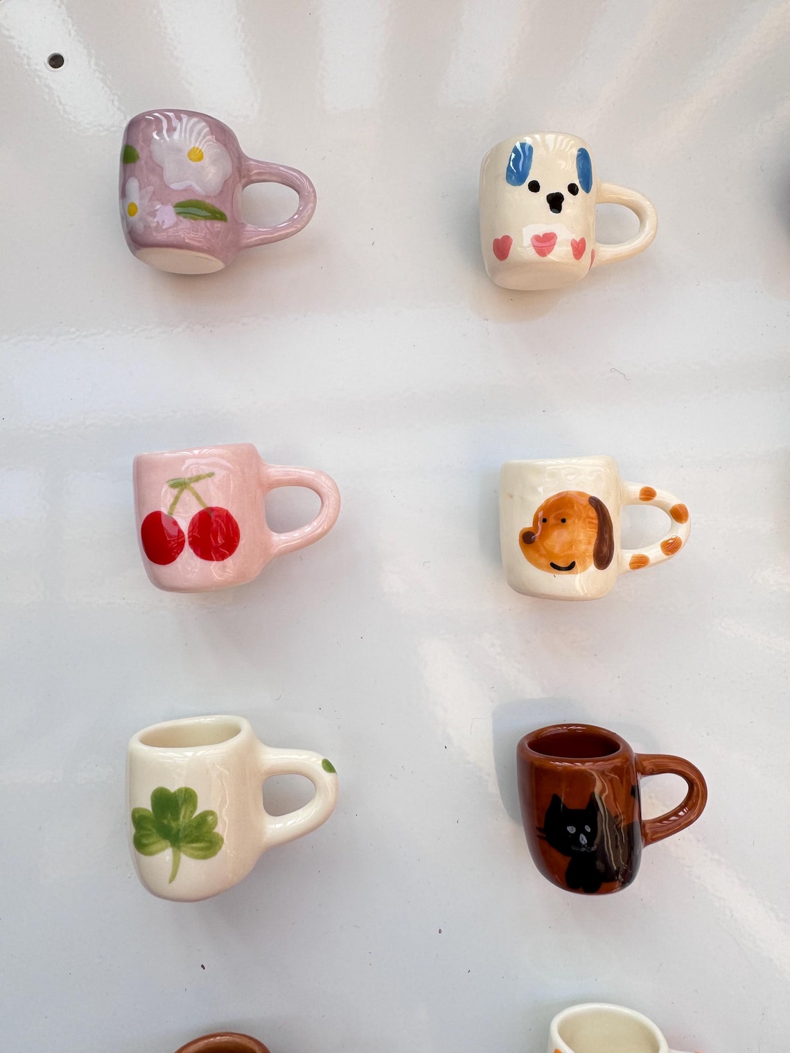 Handmade Mini Ceramic Cup Fridge Magnet , Small Cup Home Decor ...