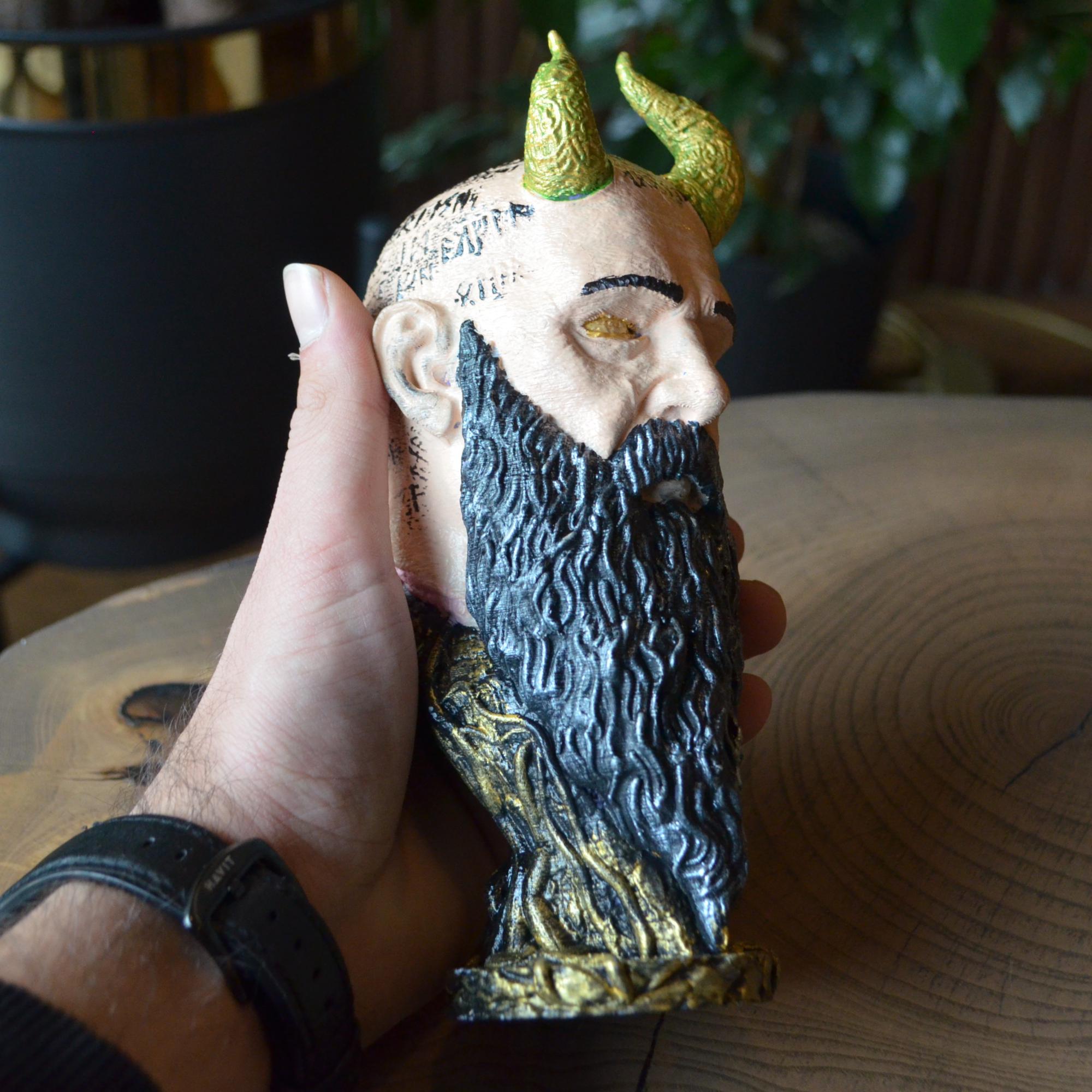 Mimir Bust 3D Printed Norse Mythology Decor God of Wisdom Statue Geek ...
