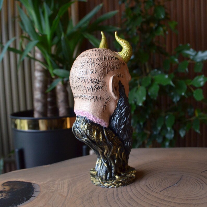 Mimir Bust 3D Printed Norse Mythology Decor God of Wisdom Statue Geek ...