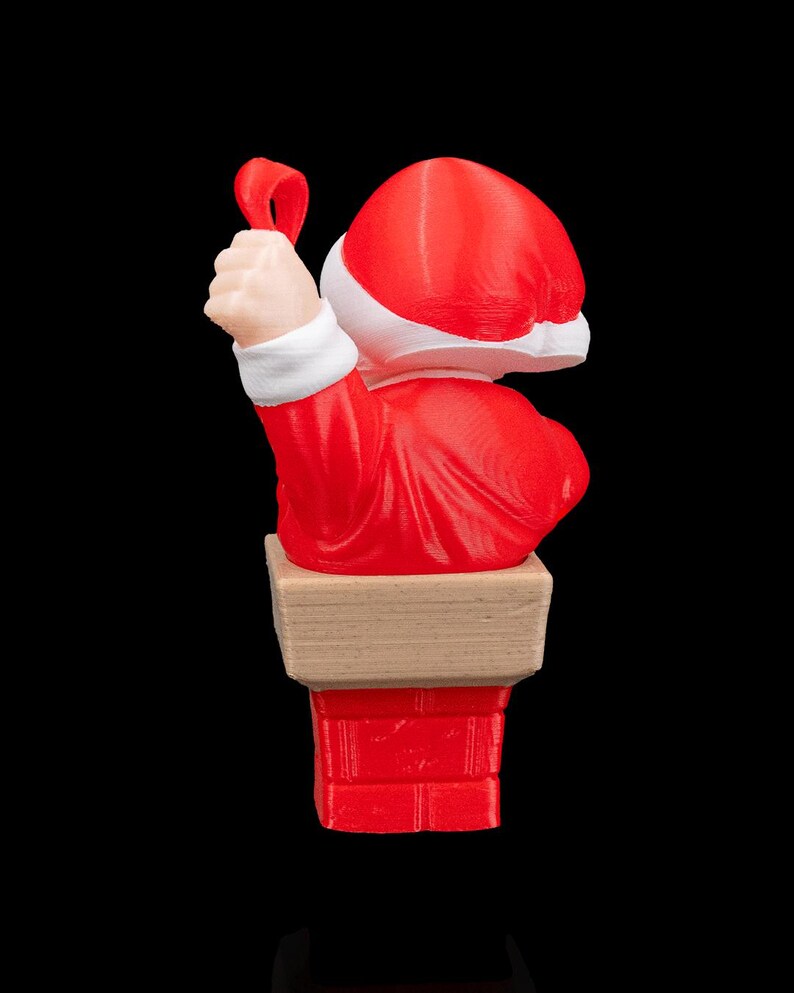 Santa in Chimney Christmas Ornament – 3D Printed Holiday Tree ...