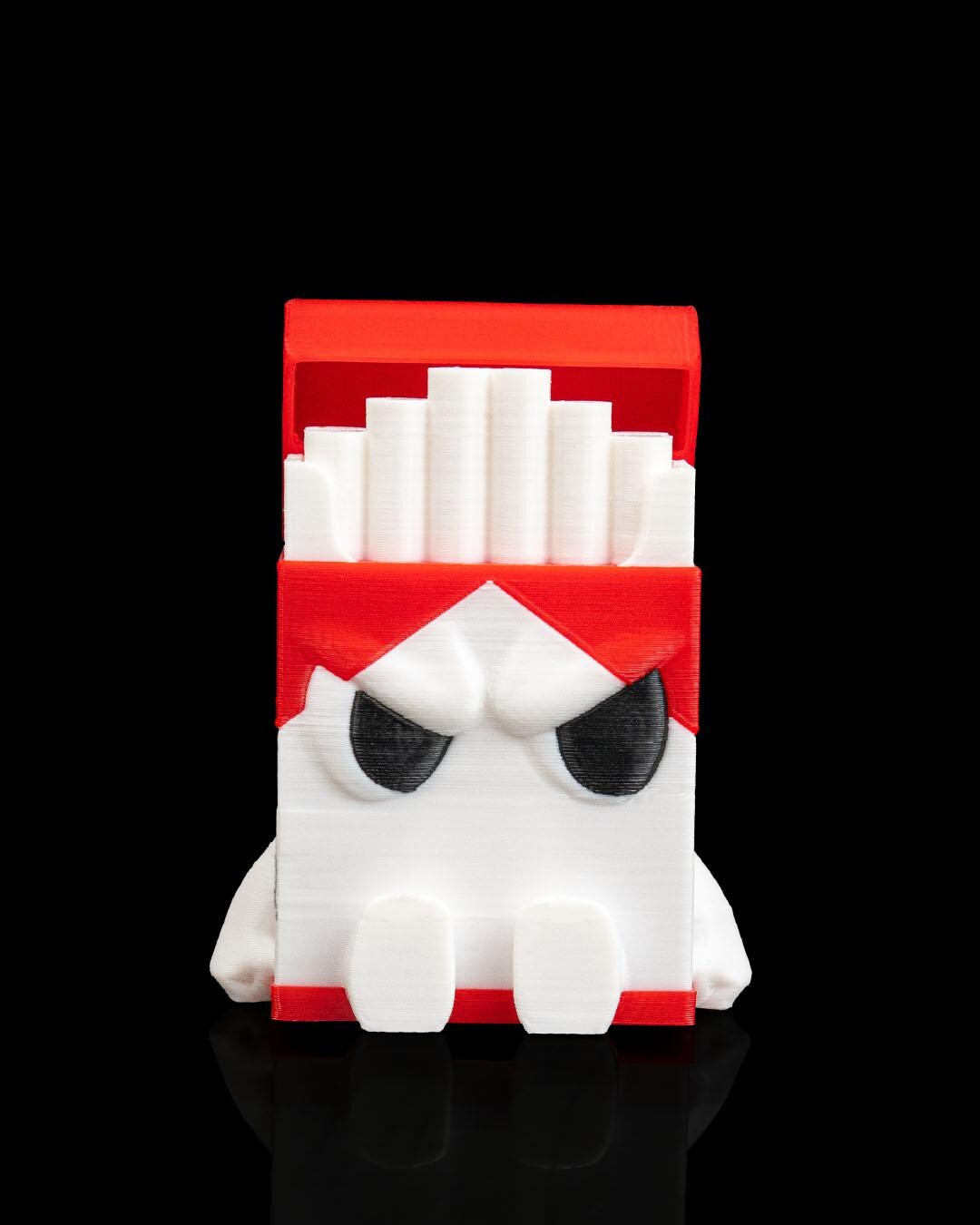 Anty Smokey Figure - Cigarette Box Chibi Smokey, Red and White Desktop ...