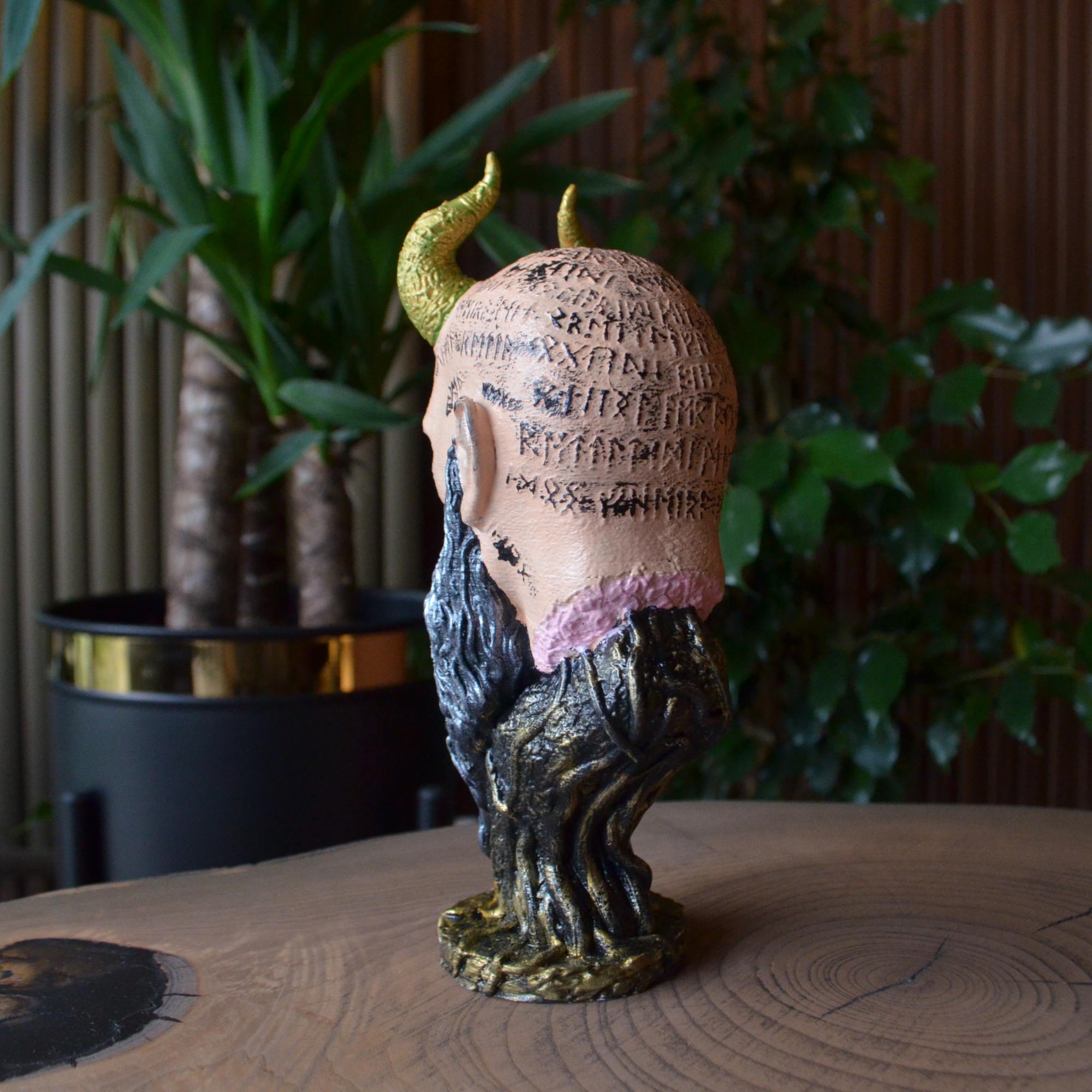 Mimir Bust 3D Printed Norse Mythology Decor God of Wisdom Statue Geek ...