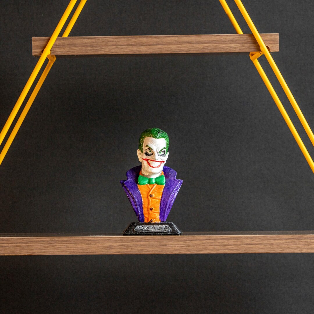Joker Bust 3D Printed DC Villain Statue Dark Comic Book Decor Superhero ...