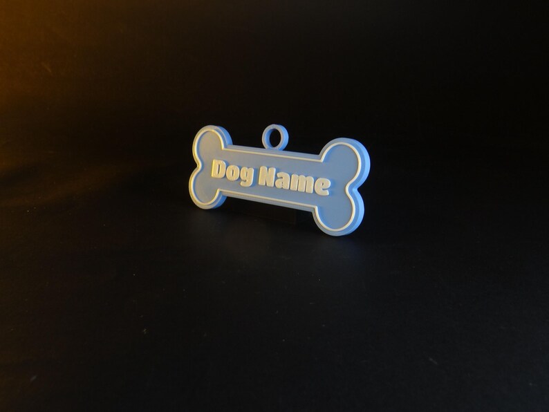 Custom Dog Bone Name Tag – Personalized Pet ID Tag, 3D Printed Dog Tag ...