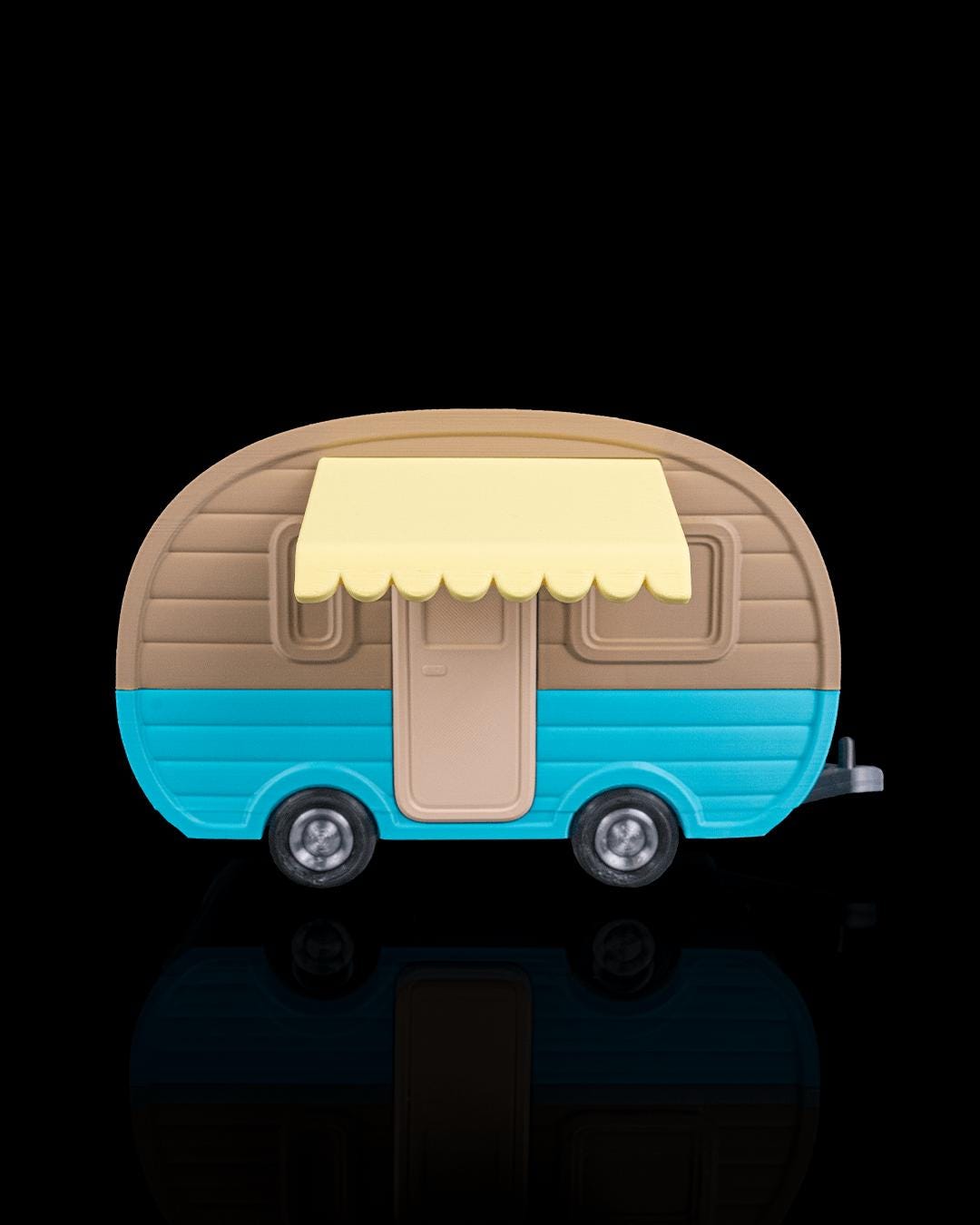 3D Printed Caravan Miniature - Camper Decor With Optional Chairs and ...