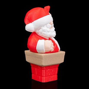 Santa in Chimney Christmas Ornament – 3D Printed Holiday Tree ...