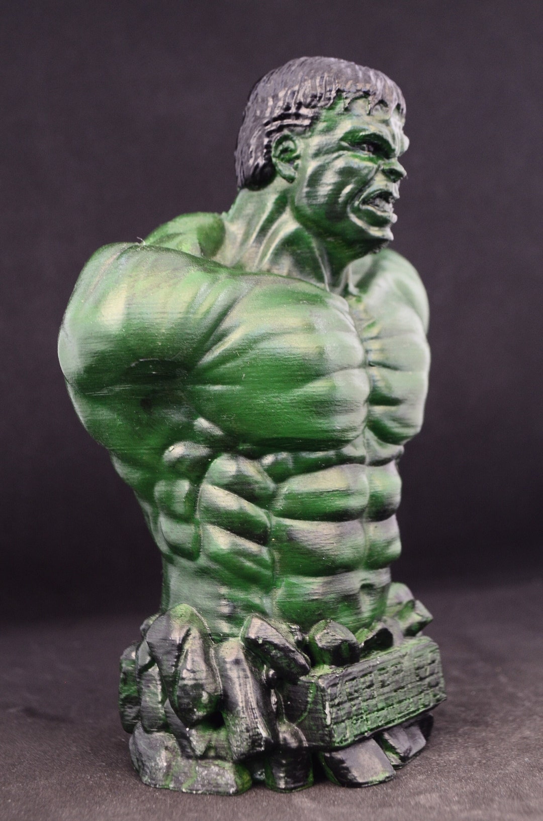 Hulk Bust Figure Handmade PLA Marvel Statue, Acrylic Finish Decorative ...