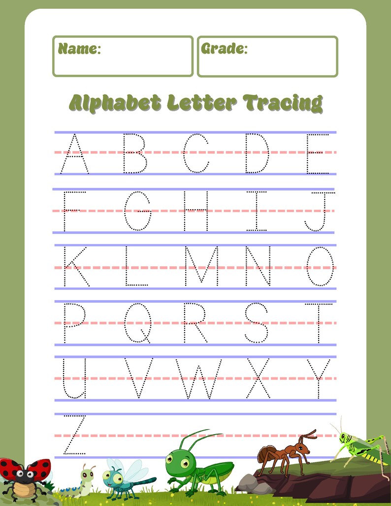 8 Themes 16 Pages Printable Lowercase Uppercase Alphabet Tracing ...