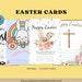 Printable Easter Card - Cross Happy Easter Editable Template - Print-at ...