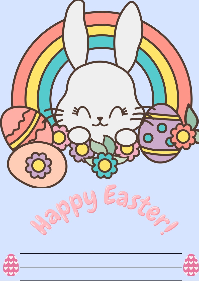 Printable Easter Card Cross Happy Easter Editable Template Print-at ...